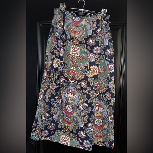 Susan Bristol | Skirts | Vintage Susan Bristol Navy Blue Red Gold ...